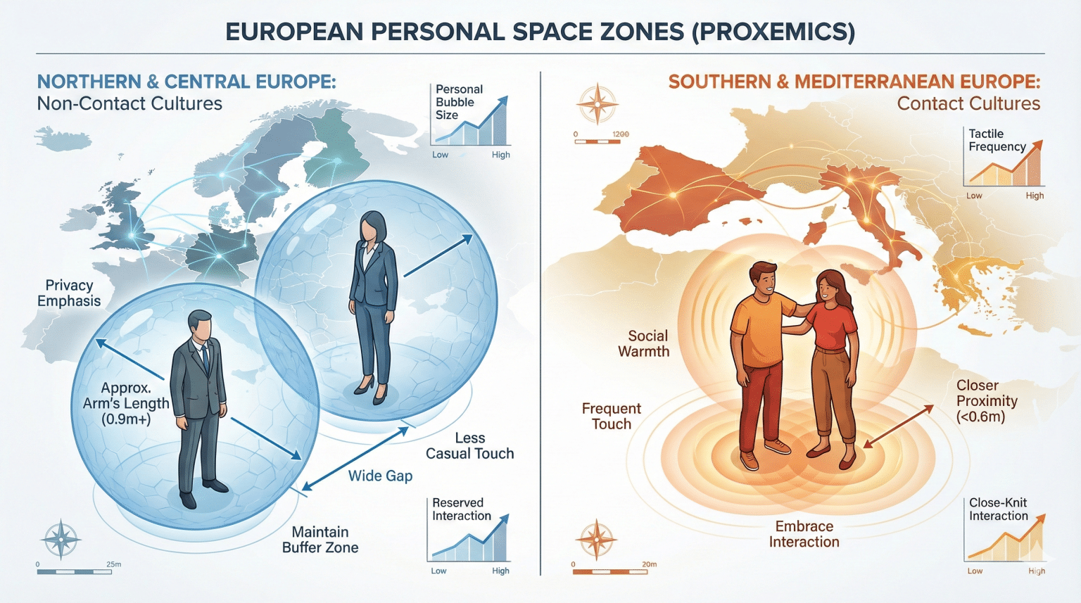 Europe Social Etiquette: Eye Contact, Space & Kisses